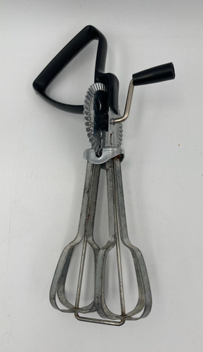 Vintage Ecko Best Black Handle Stainless Steel Hand Crank Egg Beater ...