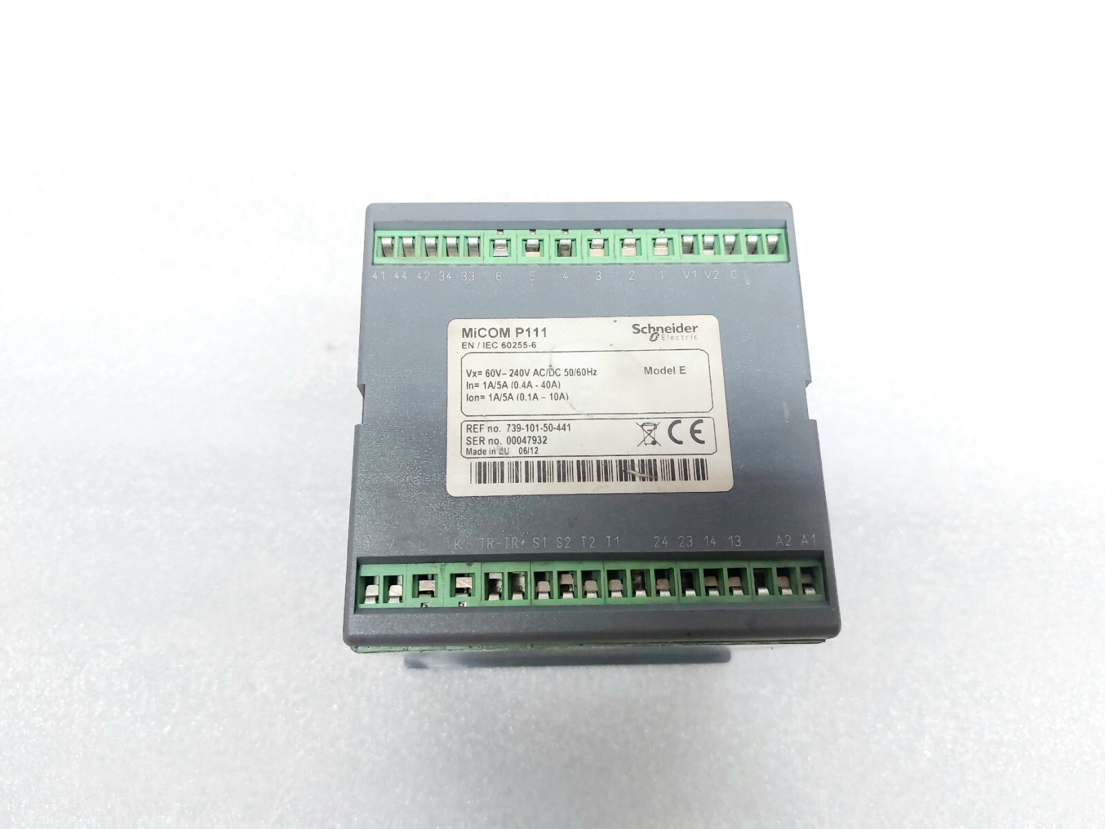 MICOM P111 USED SCHNEIDER EN/EIC 60255-6 MODEL E MADE IN EUROPE ...