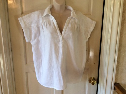 NWT Studio West White Eyelet Cotton Blouse Size Extra Large | eBay
