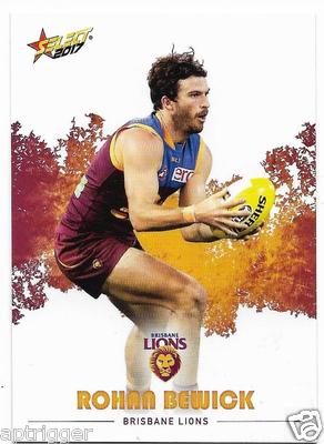 2017 Select Footy Stars Common Card (20) Rohan BEWICK Brisbane | eBay ...