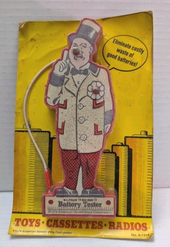 Vintage 1970’s W.C. Fields "Red Nose" Battery Tester - New In Package ...
