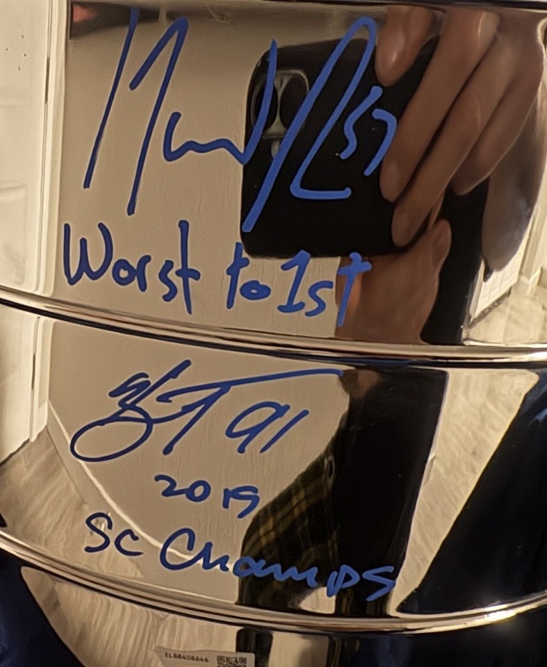 St. Louis Blues Signed 24” Replica Stanley Cup BINNINGTON, PERRON ...