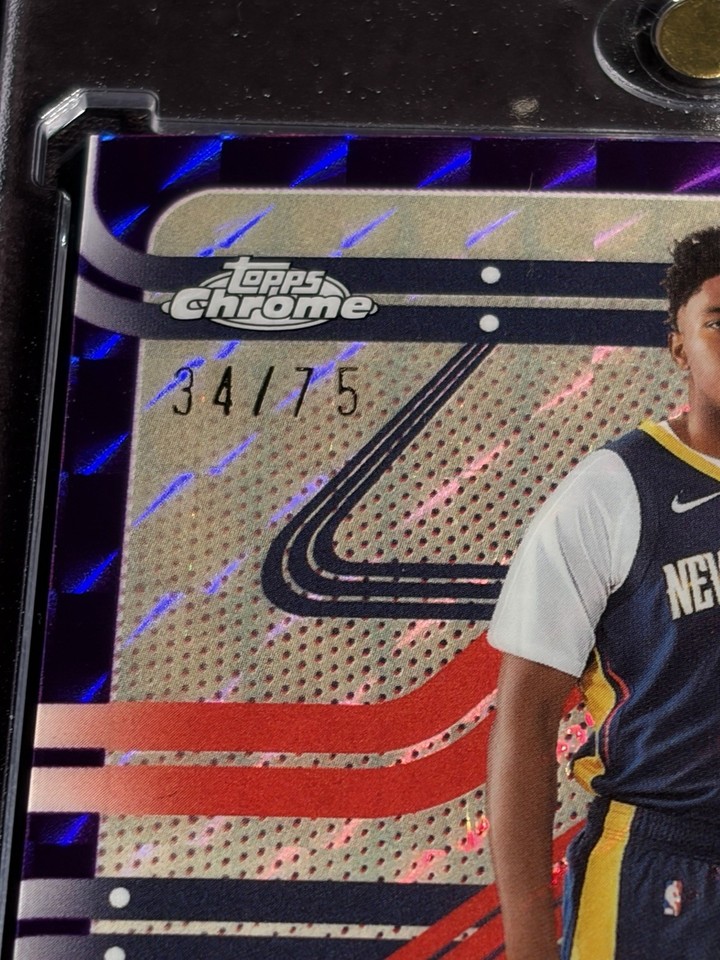Derik Queen 2025-26 Topps Chrome #NS-DQ Next Stop On Card Auto Purple ...
