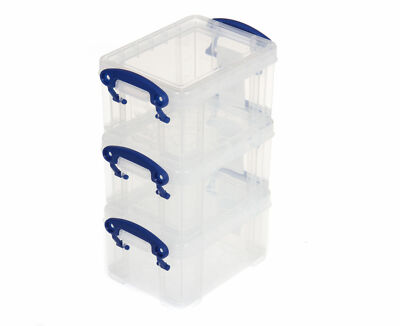 Really Useful Box 0.3 Litre Pack of 3 Small Clear Storage Boxes | eBay UK
