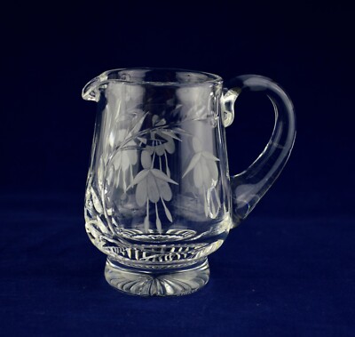 Stuart Crystal "CASCADE" Milk / Cream Jug 3-7/8" Tall - Signed 1st ...