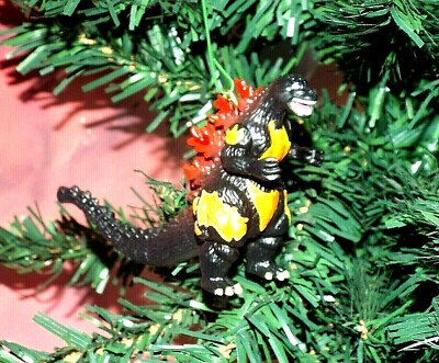 GODZILLA CUSTOM BURNING GODZILLA 2.5" CHRISTMAS ORNAMENT MONSTER KAIJU ...