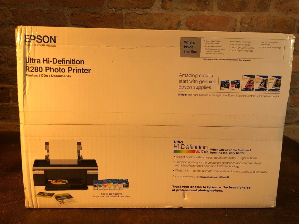 Epson Ultra Hi-Definition R280 Color Inkjet Photo Printer - New in Open ...