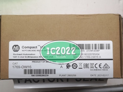 AB 1769-OW16 CompactLogix Relay Output Module New Factory Sealed ...