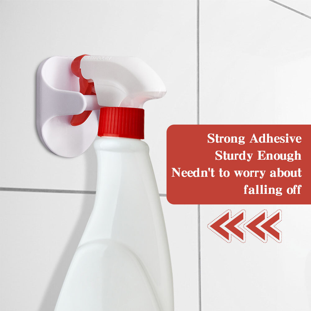 Wall Mounted Storage Organizer Spray Bottle Holder Self Bathroom | eBay