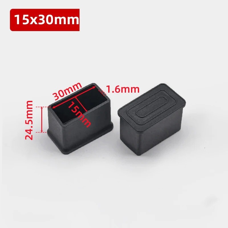 Square Chair Leg Caps Anti-Slip Rubber Chair Tips Table Chair Floor ...