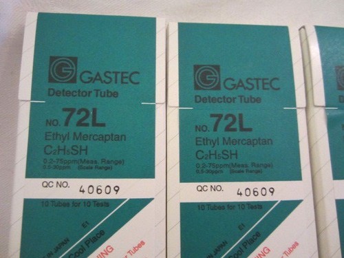 Lot of 10 NEW Packages of GASTEC No. 72L 10 PCS Ethyl Mercaptan ...