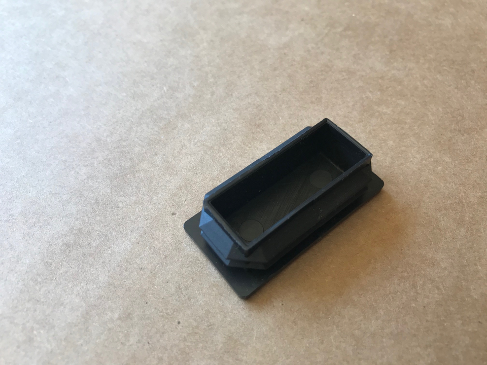 4 Pack - 1"x2" Tubing Plastic Plug End Cap Rectangular Rectangle 2x1 ...