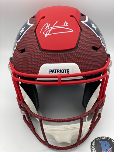 Mac Jones Autographed New England Patriots Hydro Dipped Speedflex ...