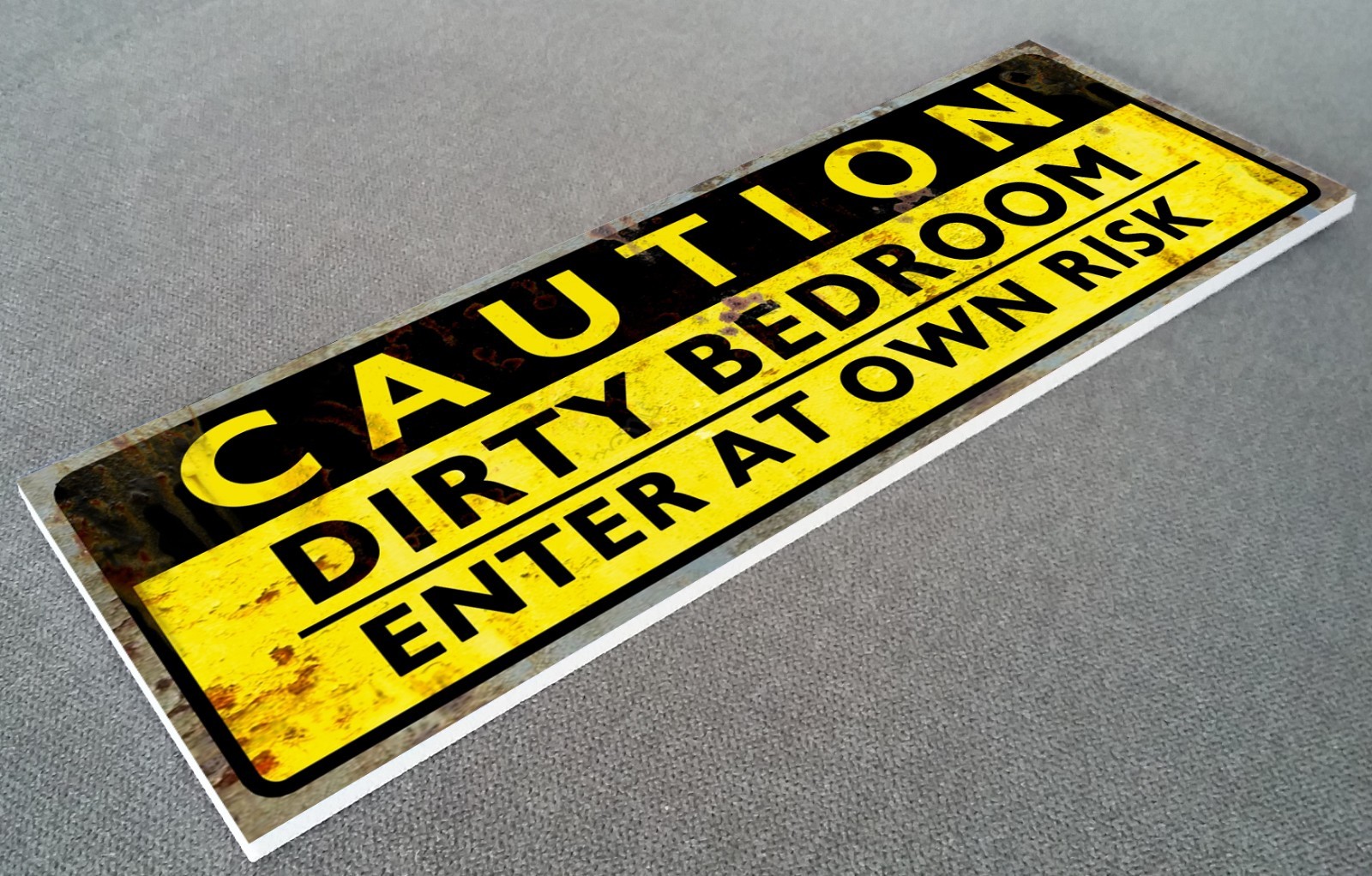 CAUTION DIRTY BEDROOM ENTER AT OWN RISK | Door Sign | Funny Christmas ...