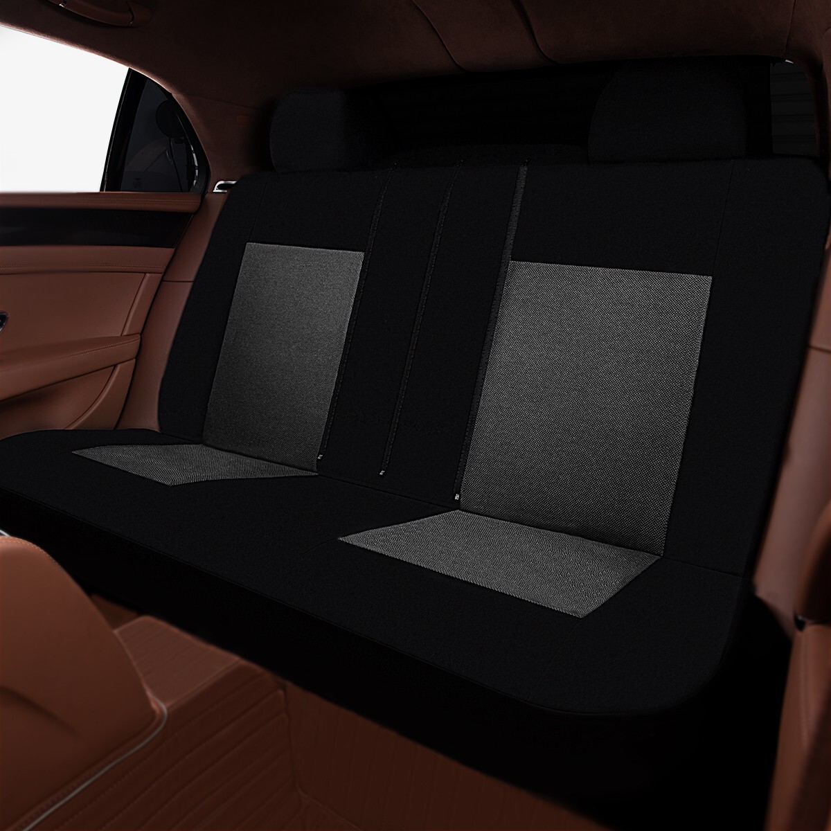 Universal Car Seat Covers Jacquard Rear Split 40/60 50/50 60/40 Grey ...
