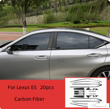 Fit For Lexus ES 250 300H 350 2019-2024 Carbon Fiber Car Window Trim ...
