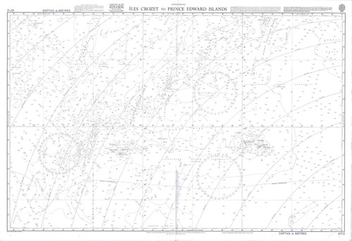 4712 Iles Crozet Prince Edward Islands Indian Ocean Chart Map Marine ...