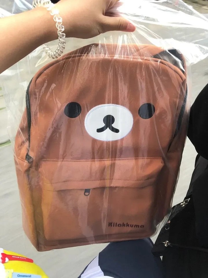 Kawaii Bear Rilakkuma Backpack Large Capacity Stylish Student School ...