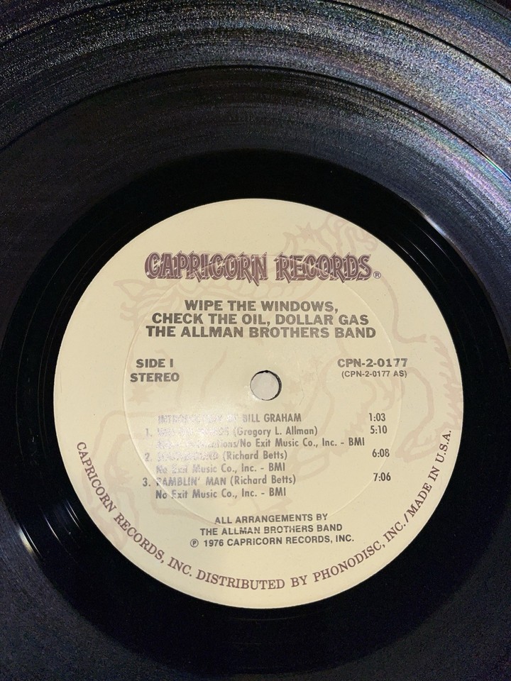 Allman Brothers – Wipe the Windows CPN-2-0177 VG/G+ Capricorn 1976 | eBay
