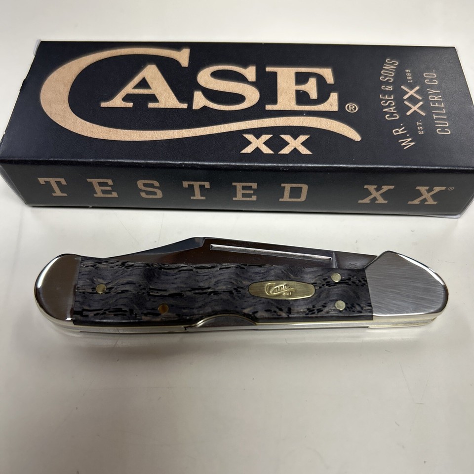 CASE XX #14010 Black Curly Oak Wood Mini COPPERLOCK SS | eBay