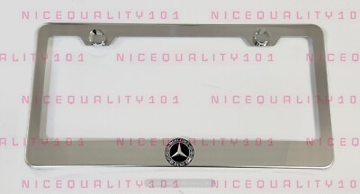 3D Mercedes Benz AMG Stainless Steel Chrome Finished License Plate ...