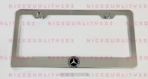 3D Mercedes Benz AMG Stainless Steel Chrome Finished License Plate ...