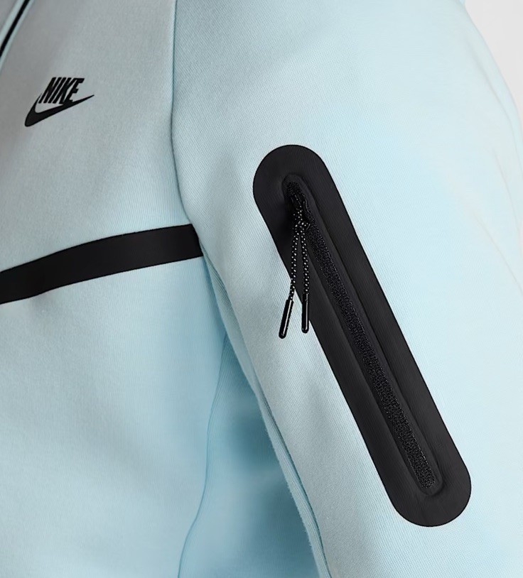 Mens SIze S-L Nike Tech Full-Zip Windrunner Hoodie Glacier Blue HV0949 ...