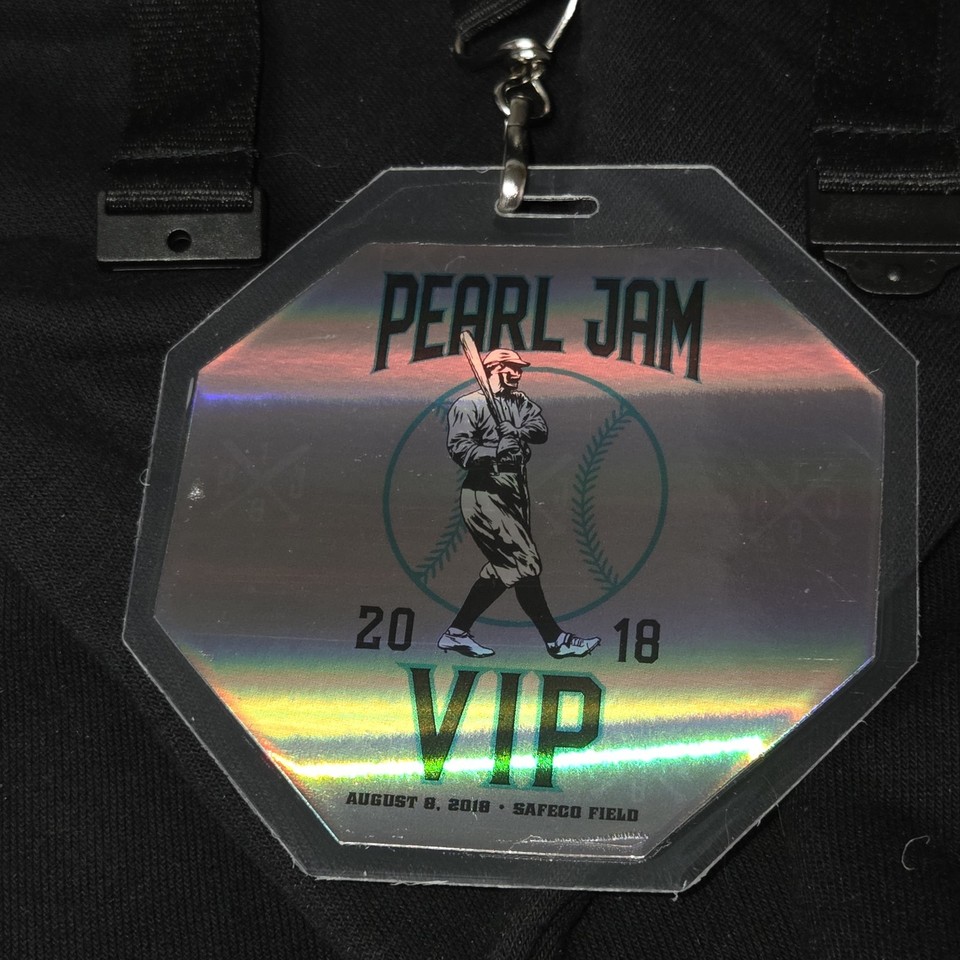 Official Pearl Jam Seattle VIP Pass REFRACTOR FOIL 8/8/2018 Safeco ...
