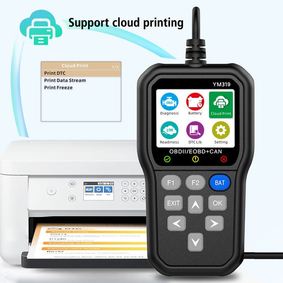 Professional OBD2 V519 Scanner - 2025 Upgraded OBDII + CAN Code Reader ...