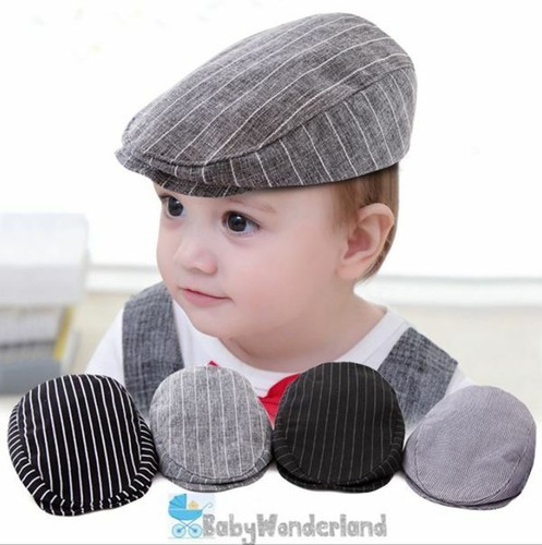 Boys Vintage Newsboy Cap Cotton Flat Beret Cabbie Pageboy Hat Casquette ...