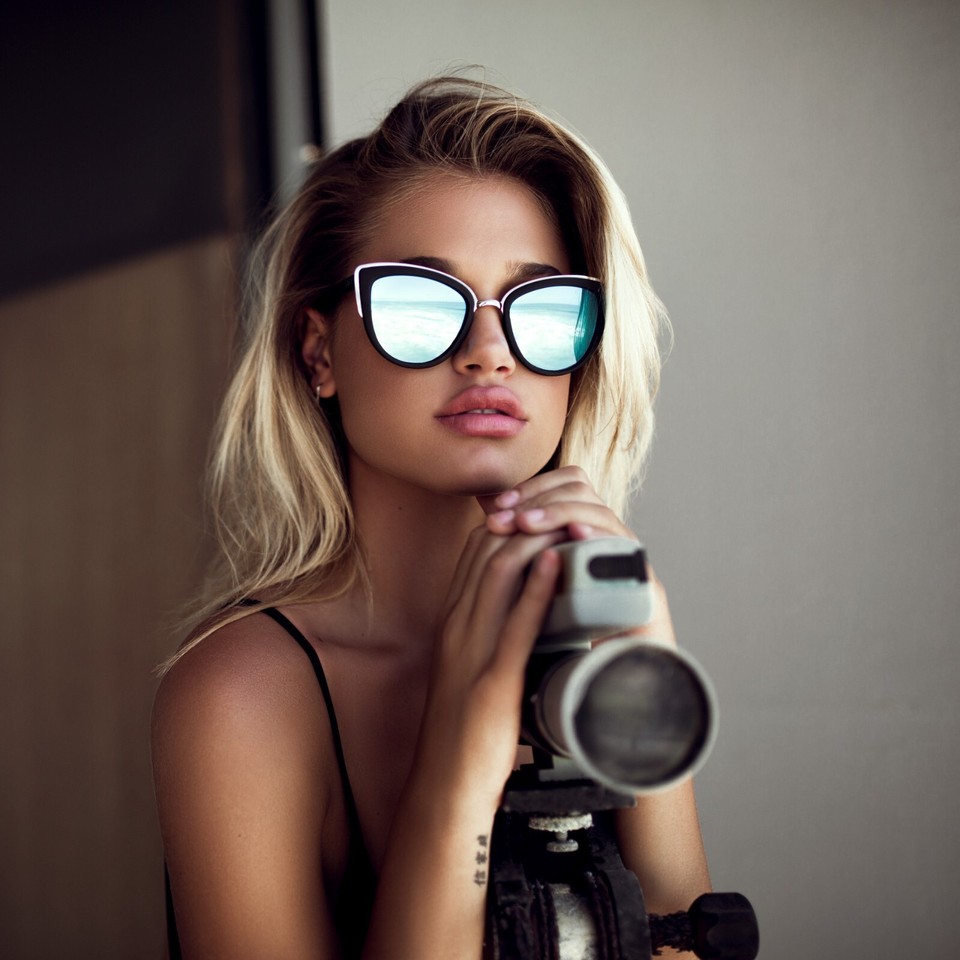 Cat Eye "Ronette" Mirrored Sexy Women's Sunglasses Metal Frame SEXY ...