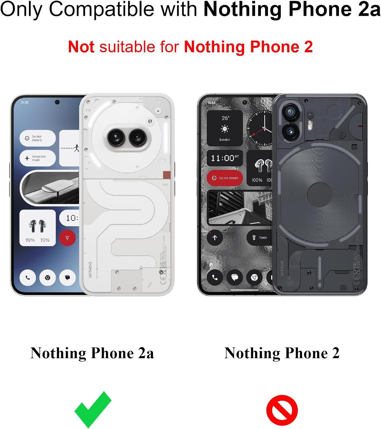 For Nothing Phone 2a Case, Slim Clear Silicone Gel Phone Cover | eBay