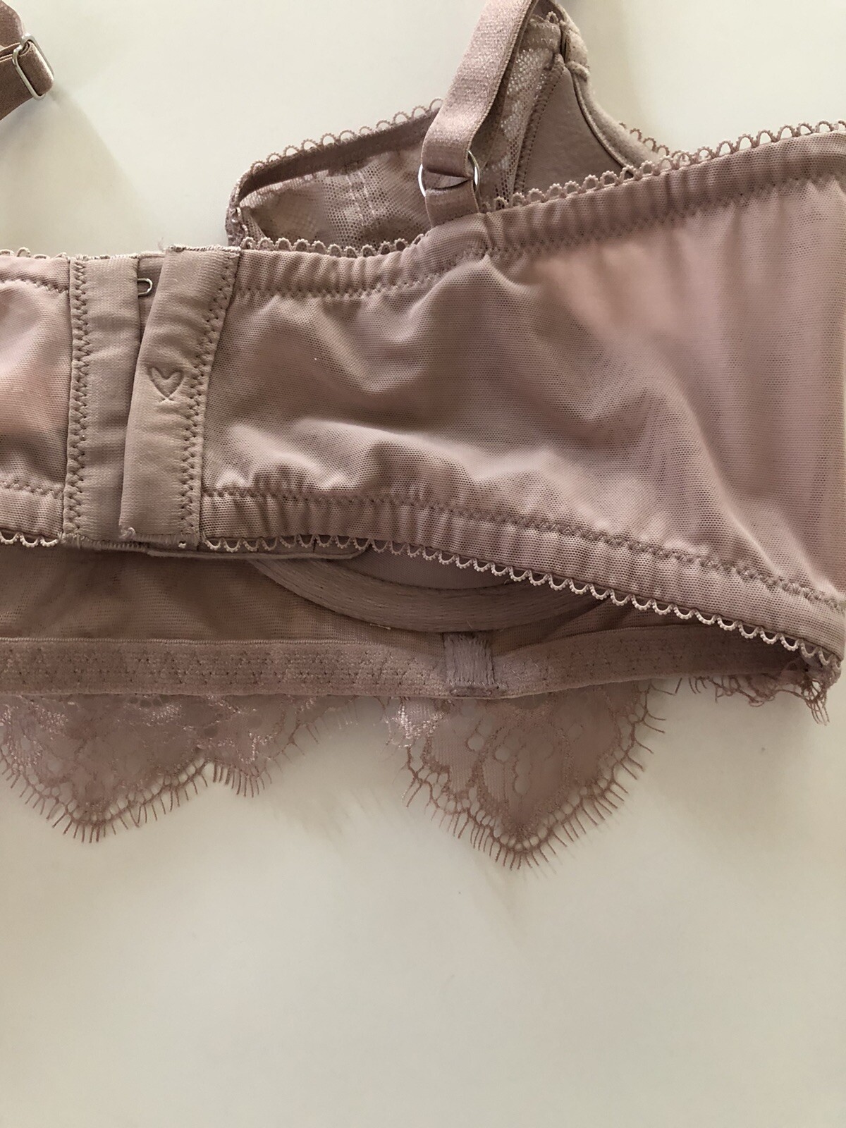 Victoria’s Secret Bra Pink Nude Lace Dream Angels Push Up without ...