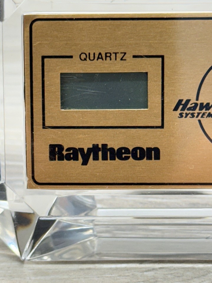 RARE Raytheon 1980’s Hawk Missile System Employee Digital Desk Clock ...