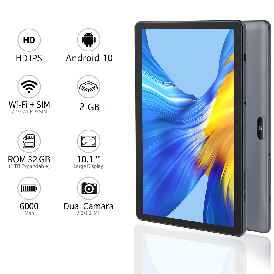 PRITOM 5000mAH Android Tablet PC Pad 10 inch 32GB ROM Quad Core ...