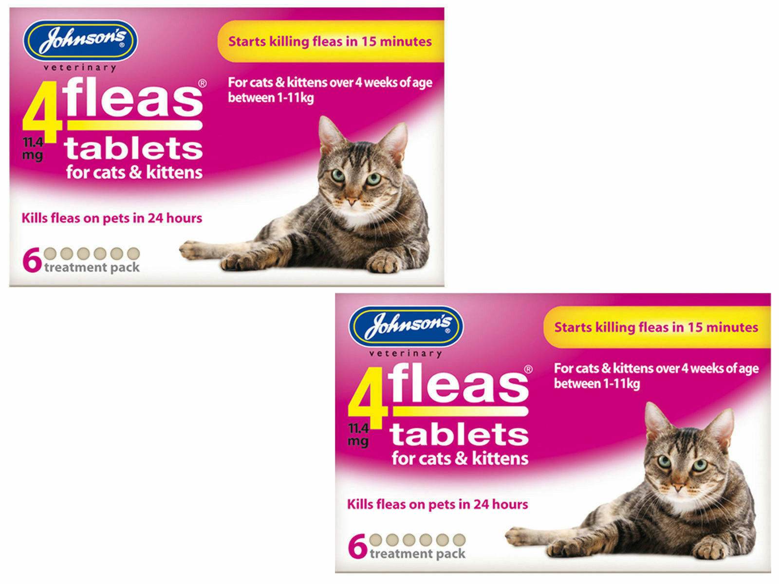 Johnsons 4Flea Cat Kitten Tablets 3Pk 6Pk Bulk Buy - Killer Fleas ...