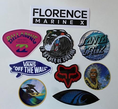 VINTAGE SURFING STICKER Lot 9 Surfing Sticker Vans Billabong Maui Santa ...