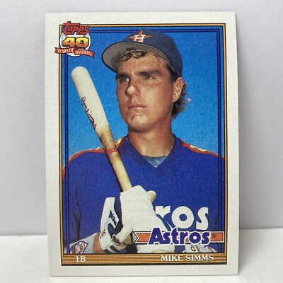 1991 Topps #32 Mike Simms Astros | eBay