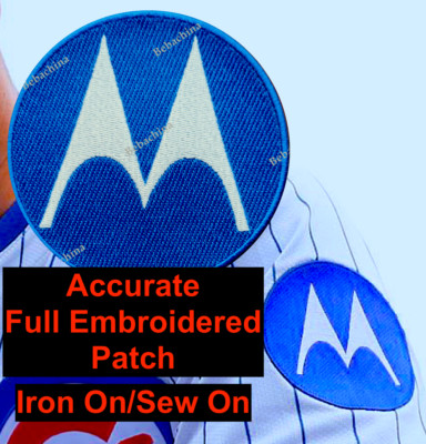 Cubs Motorola Patch Chicago Cubs Baseball Jersey Patch Iron On Ad Patch ...