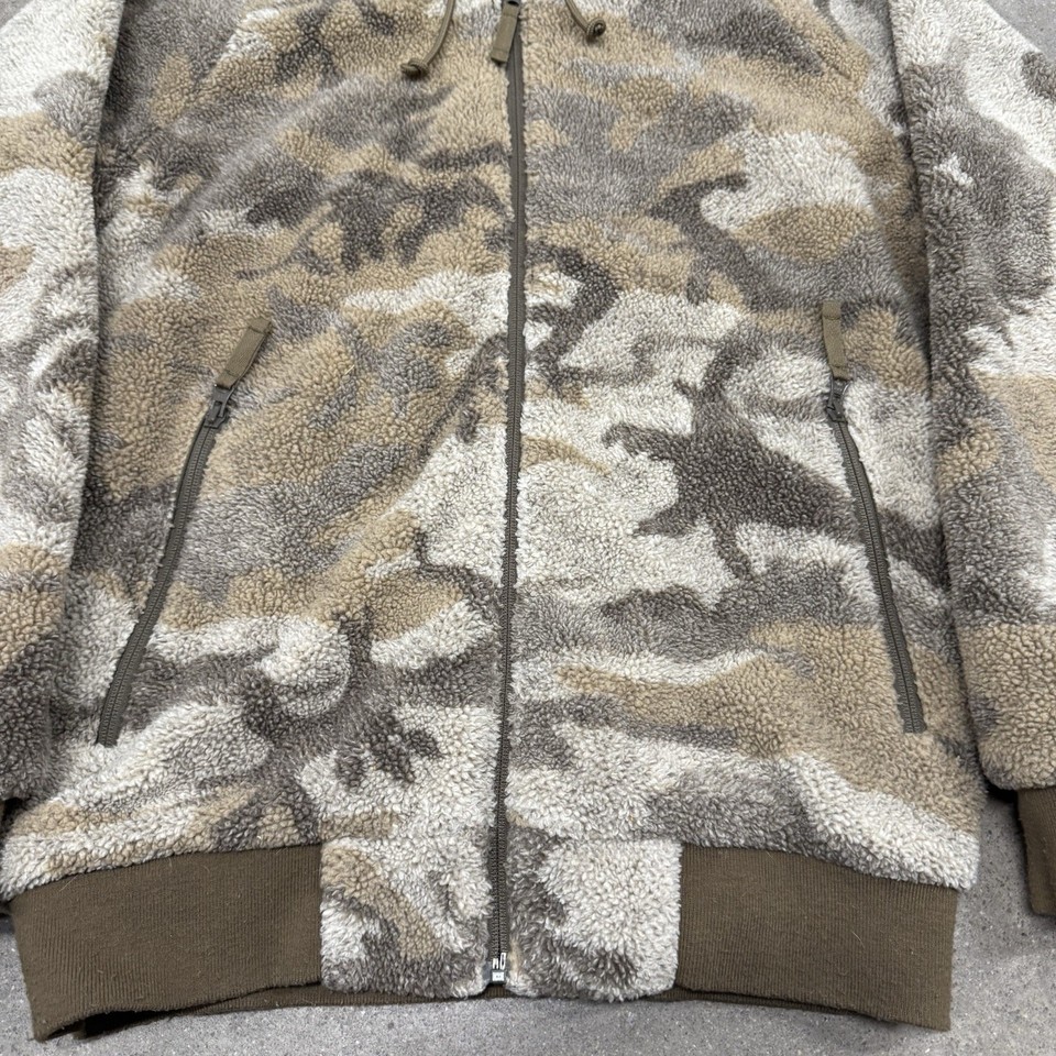 Cabela's Men's Berber Fleece Windshear High Plains Camo Hooded Jacket M ...