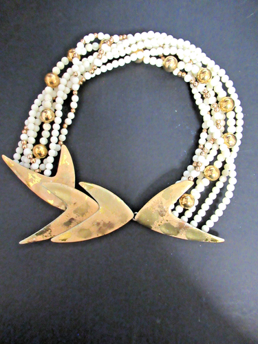 Vintage David Urso Modernist beaded Enamel Necklace "SIGNED" | eBay