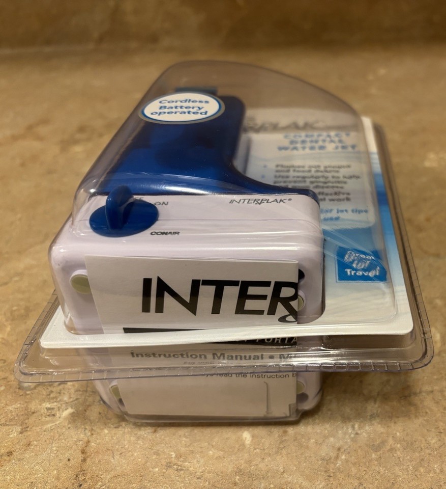 NEW! Conair Interplak Cordless Portable Water Flossing System, Safe ...