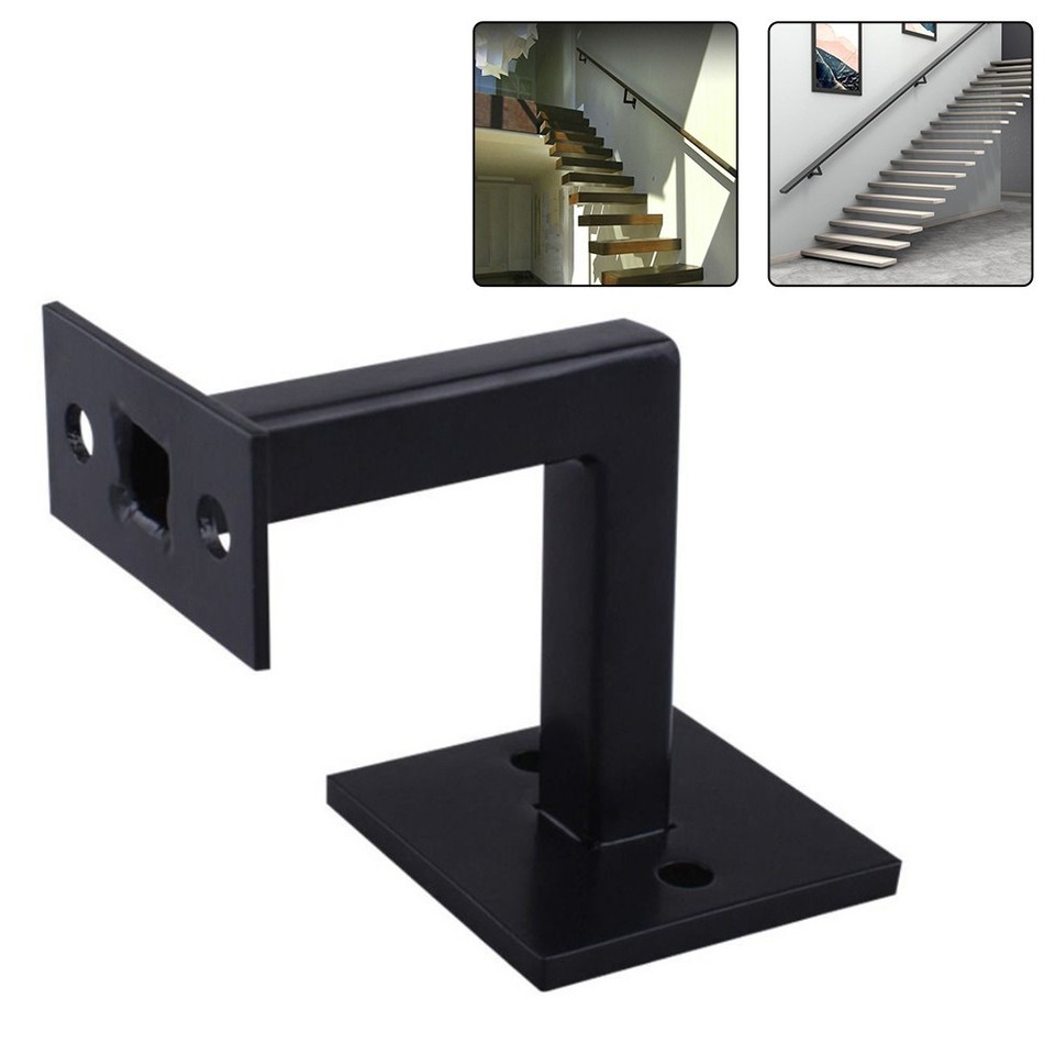 Black Handrail Bracket Easy Installation Elegant Aesthetic Robust Base ...