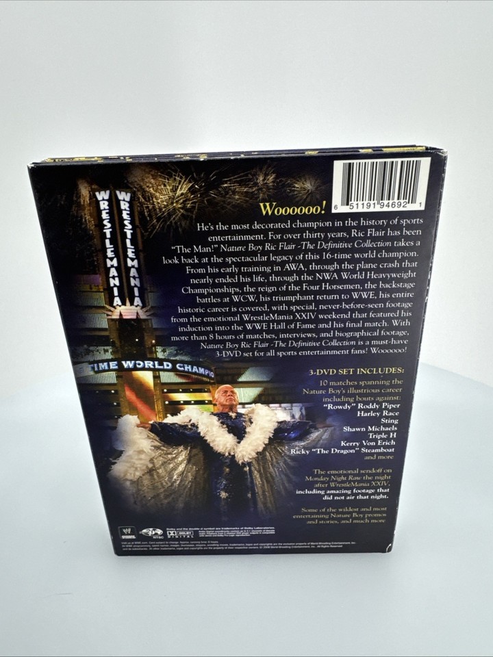 WWE Ric Flair Nature Boy The Definitive Collection 3 DVD Set 2008 ...
