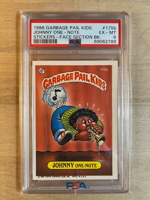 1986 Garbage Pail Kids OS5 Series 5: #175b Johnny One-Note - PSA Graded ...
