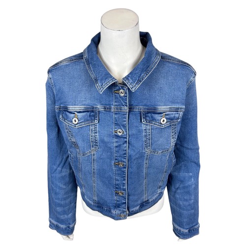 J Jason Wu Women's Long Sleeves Cropped Denim Jacket Medium Wash 22W ...