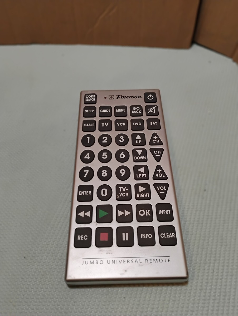 Emerson Jumbo Universal Remote Guide