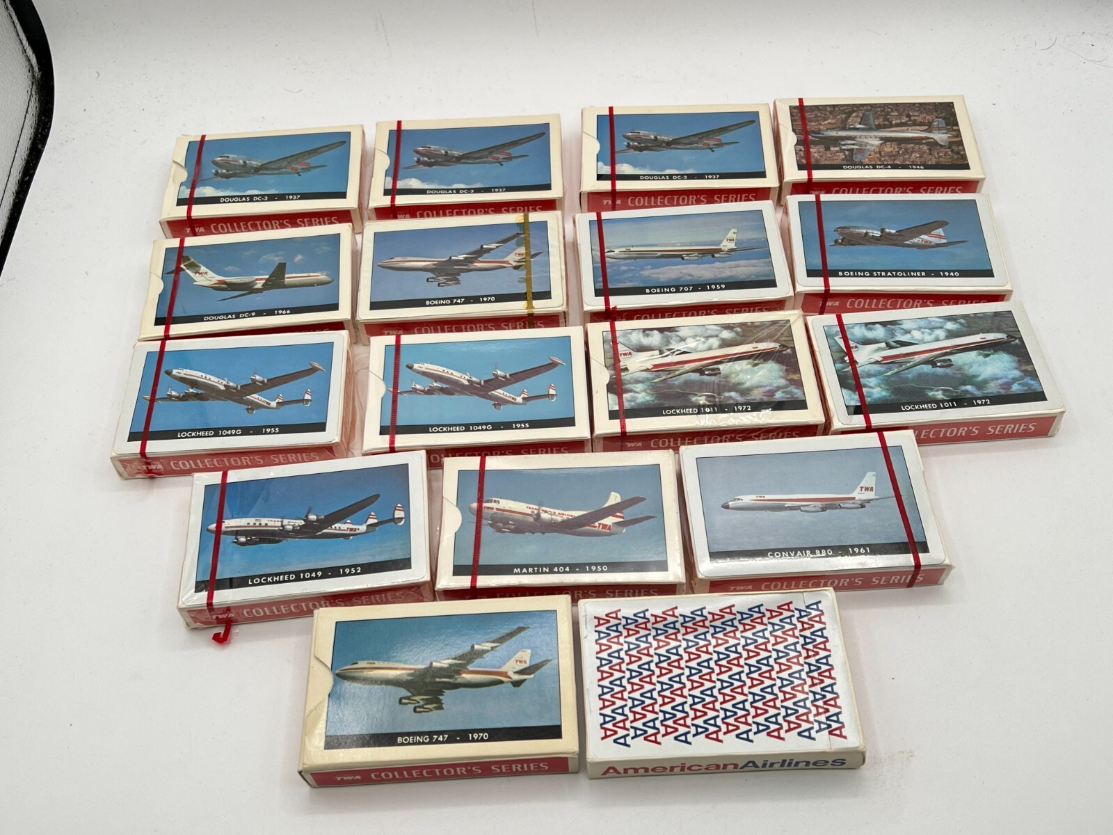 Lot Of 16 Decks Of Vintage TWA Airline Collector's Series Airplane ...