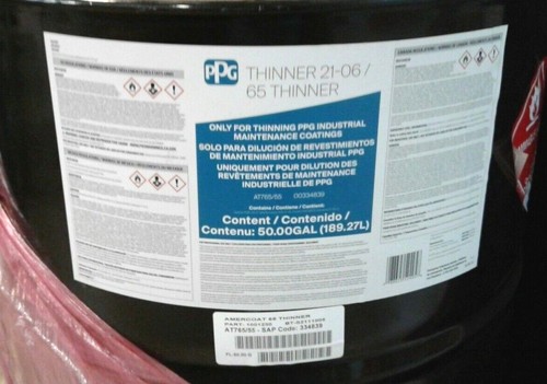 PPG Thinner 21-06/65 Thinner Amercoat 65 Thinner 50 Gallon Drum Part ...