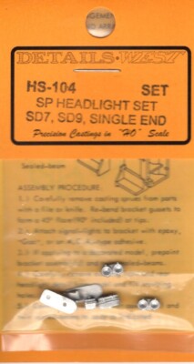 HO Scale Details West HS-104 SP Headlight Set SD7, SD9, Single End | eBay